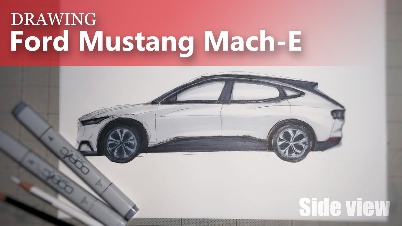 Ford Mustang Mach-E | Drawing: Side View - YouTube