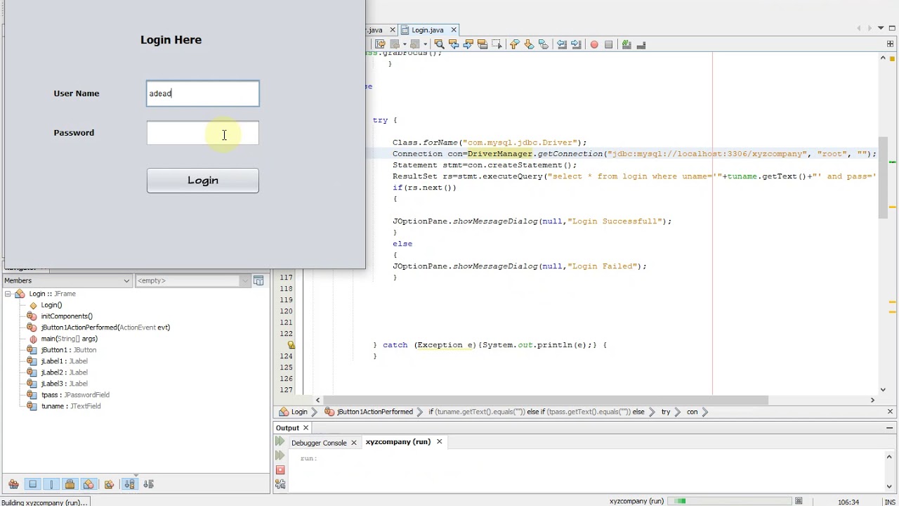 Java - JDBC - Login System 3 - YouTube