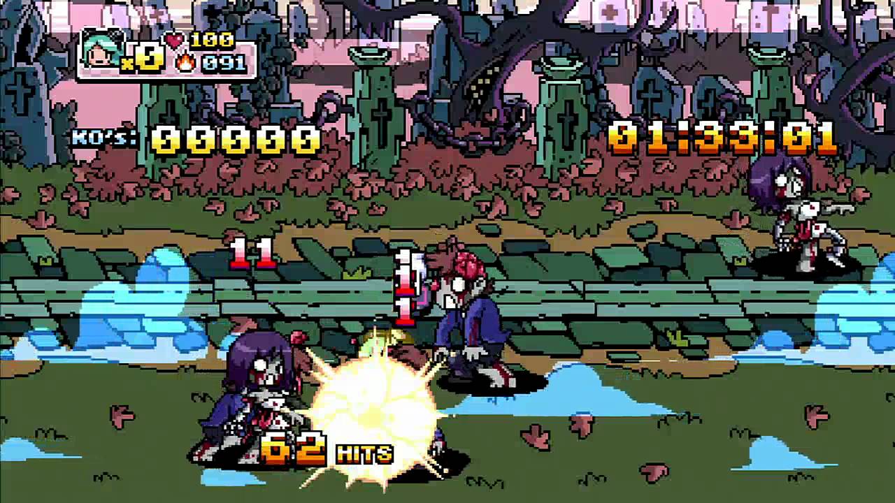 Scott Pilgrim vs. The World Gameplay - Zombie Hater - YouTube