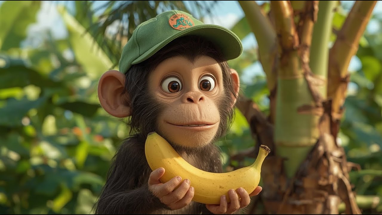 “Funny Monkey Story for Kids | Bittu the Banana Thief 🍌 | Jungle Comedy ...