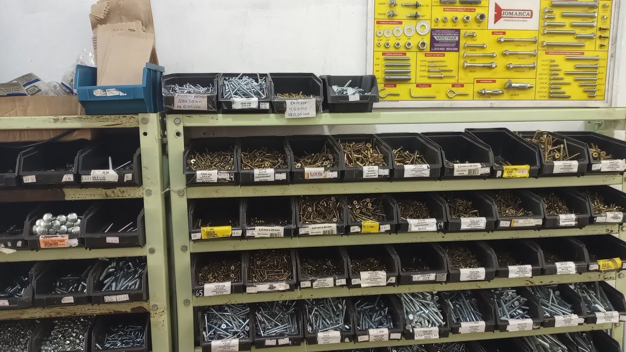 GANHEI EXPOSITOR DE PARAFUSOS COMPLETO LOJA DE FERRAGENS FERRAMENTAS E ...