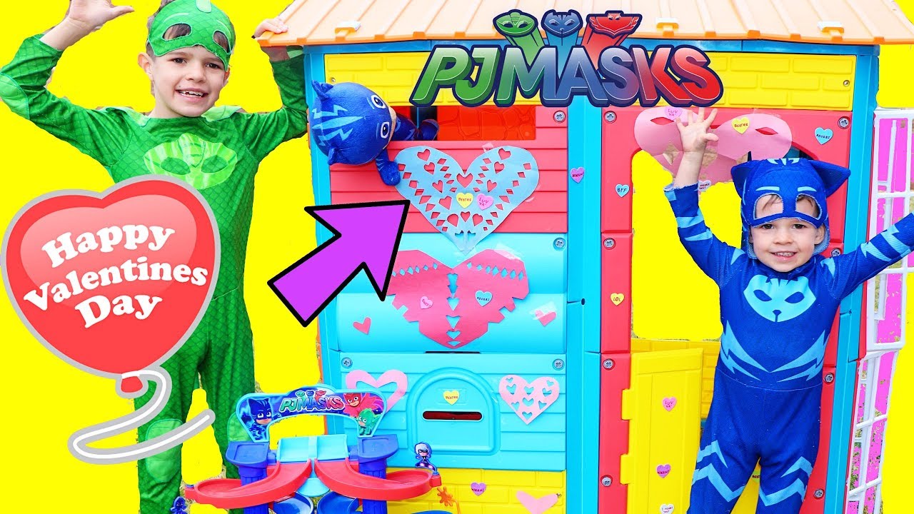 PJ Masks Disney Assistant Transforming Valentine's Day Play House ...
