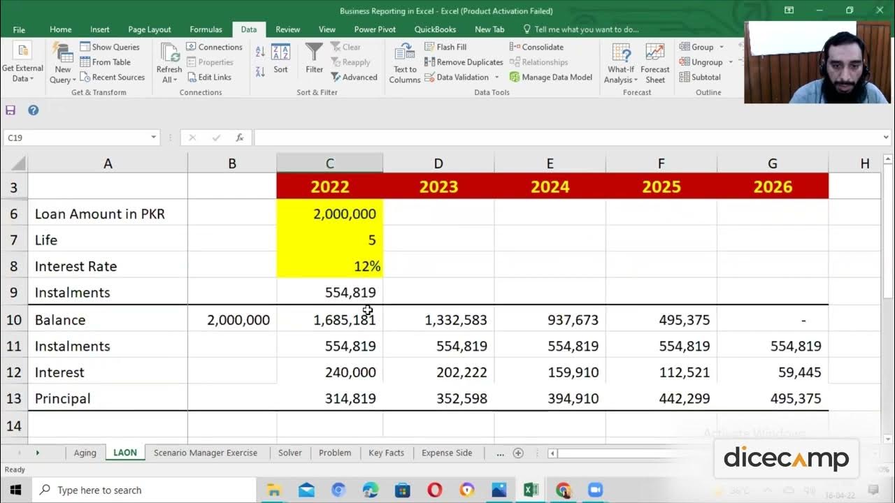 03. Yearly Loan Amortization Schedule | Crash Course on Financial Modeling Using Excel - YouTube