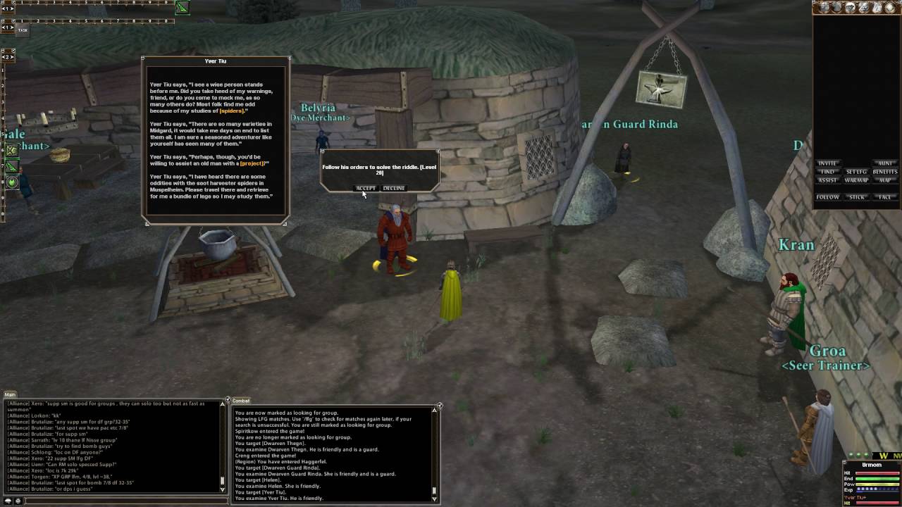 Who gives Widower Hunt quest - Dark Age of Camelot Uthgard Beta - YouTube