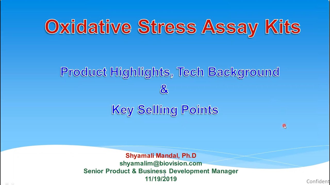 BioVision Webinar - Oxidative Stress Assay Kits - Nov 19th 2019 - YouTube