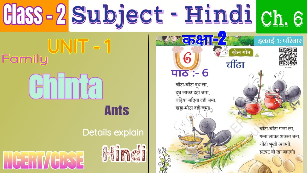 Class -2 |Unit -1| Ch -6 | CHINTA / कक्षा-2 | इकाई-1|| पाठ-6|चिंटा | ncert |HINDI | cbse| # ...