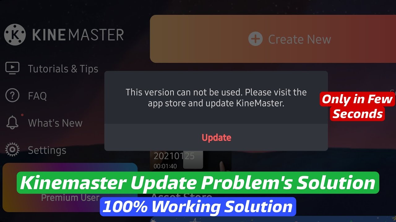 How To Fix Kinemaster Update Problem Kinemaster Update Problem Solution Youtube