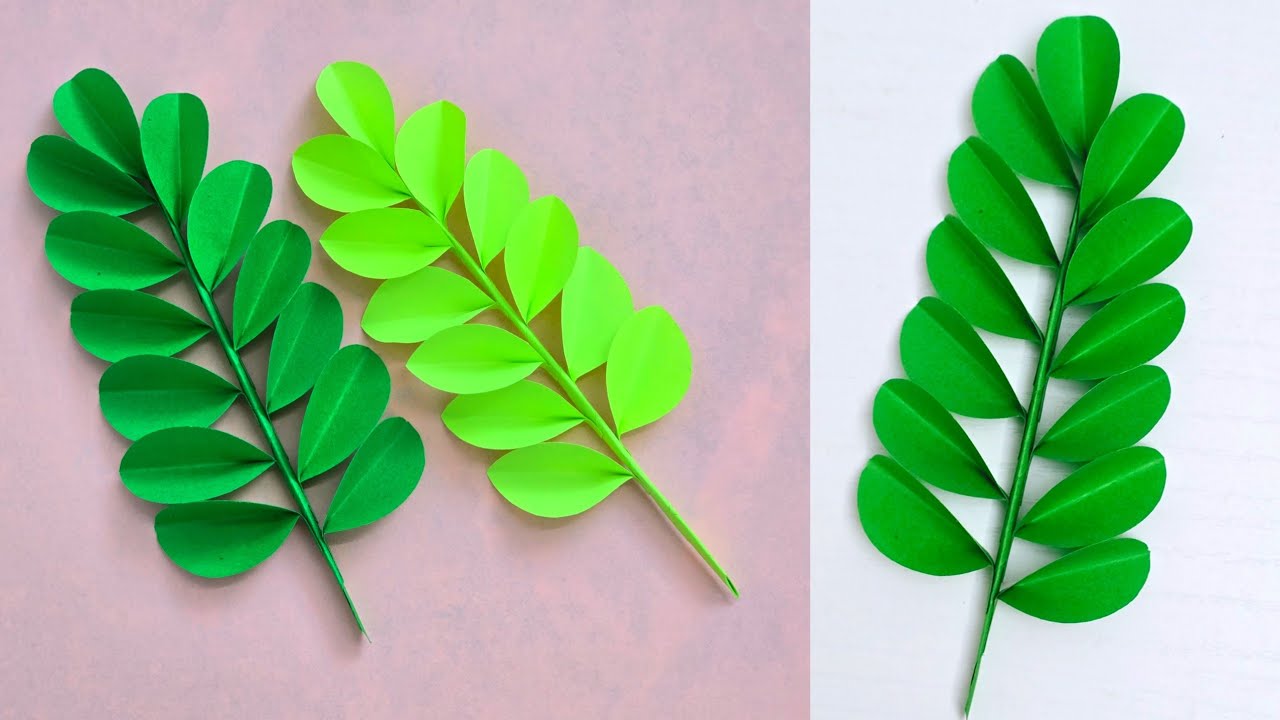 Paper Leaves | How To make Paper Leaf | Paper Flower Leaves ...
