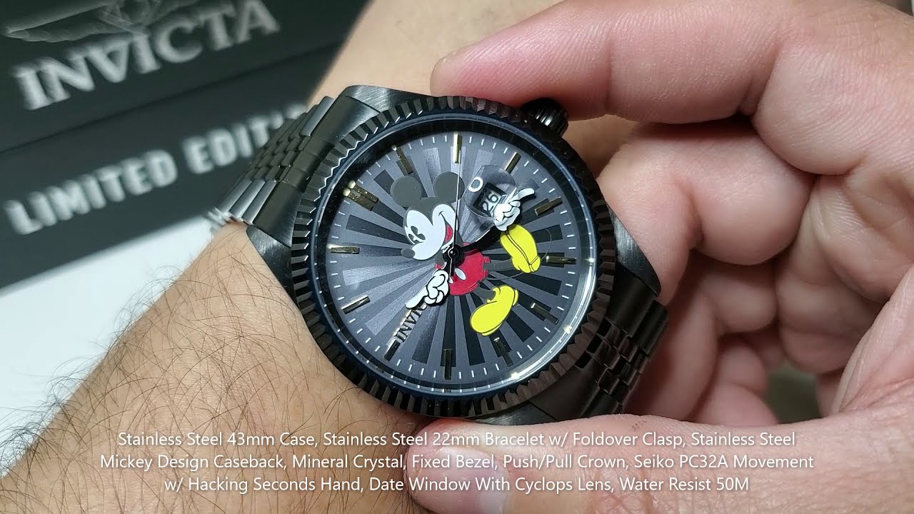 Invicta Disney Limited Edition (Limited: Number 2460 of 3000) - YouTube