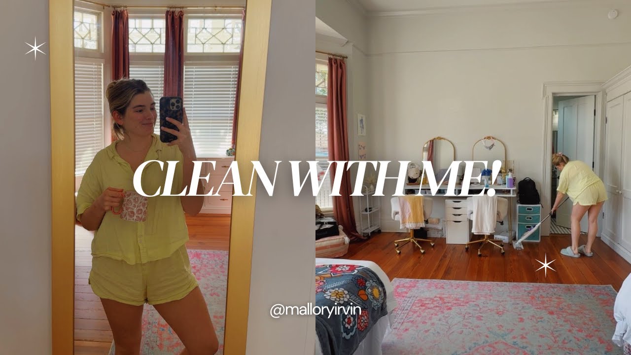 clean with me🎧🧽🧺 🍝 satisfying + motivating cleaning, laundry, and ...