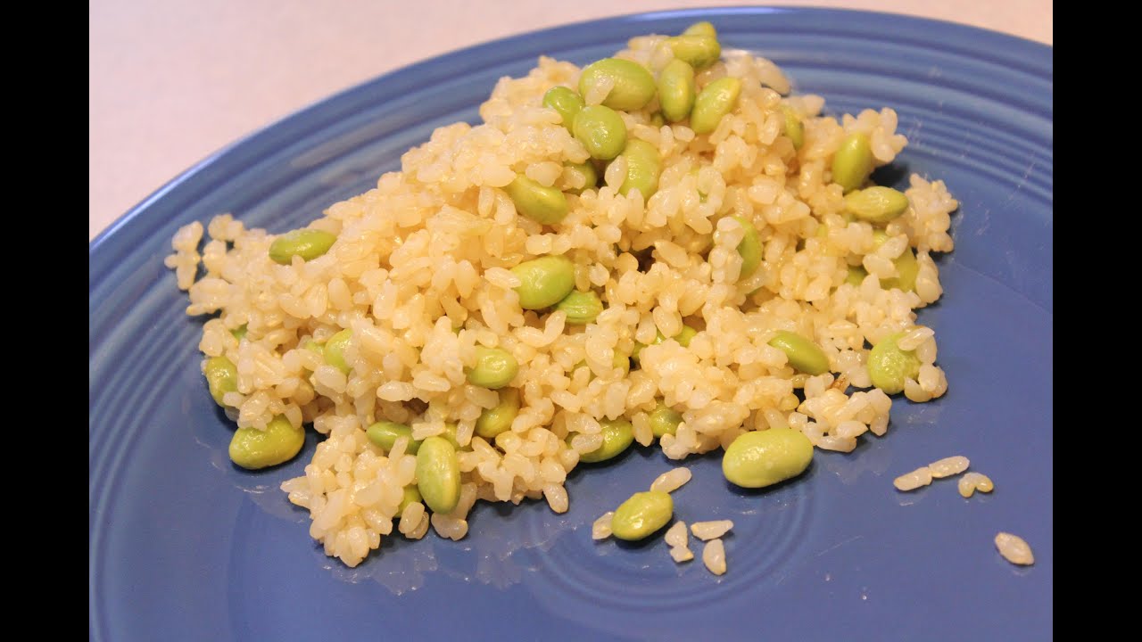 Edamame Rice (brown rice with soy beans) - YouTube