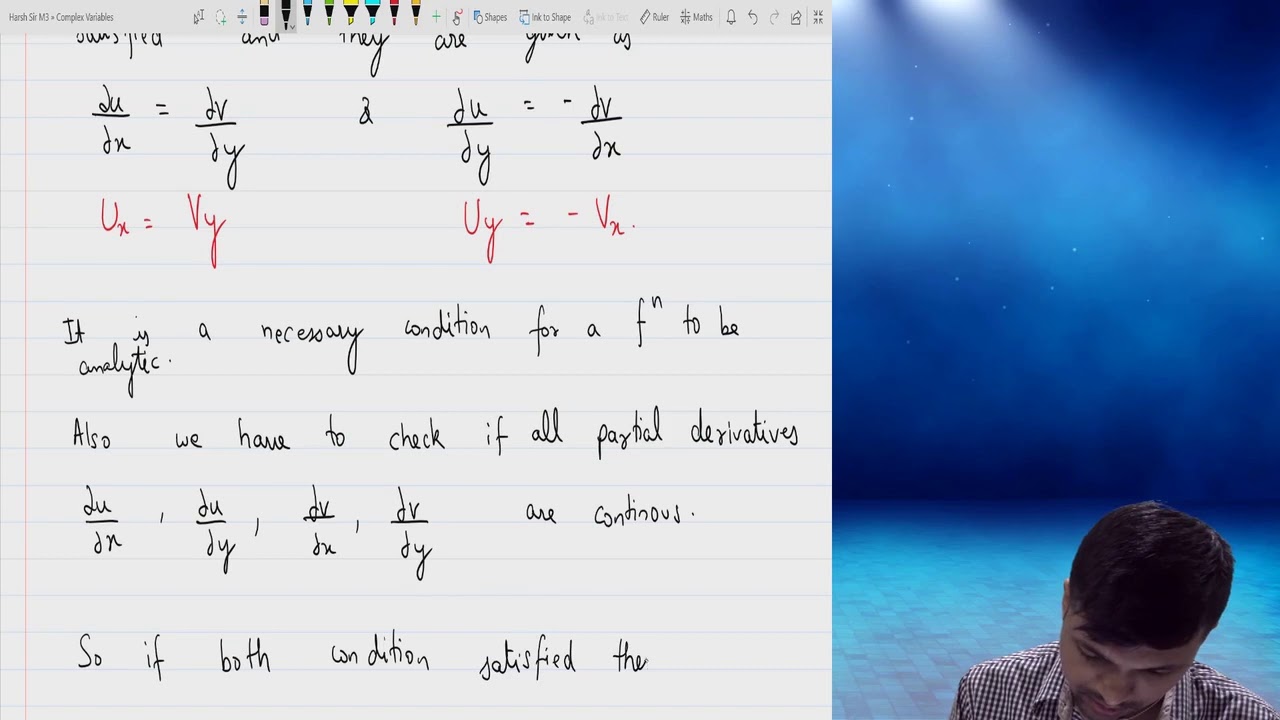 1 Complex Variables C R Equations In Cartesian And Polar Form Youtube
