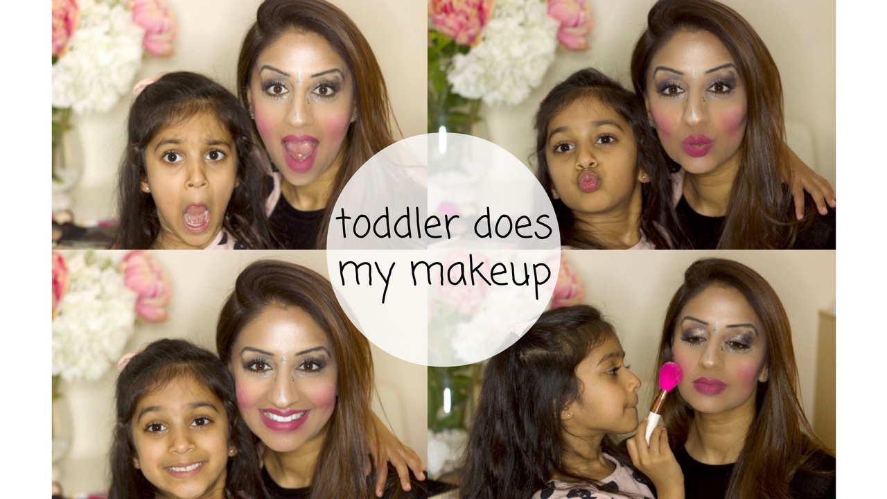 Toddler does my makeup - YouTube