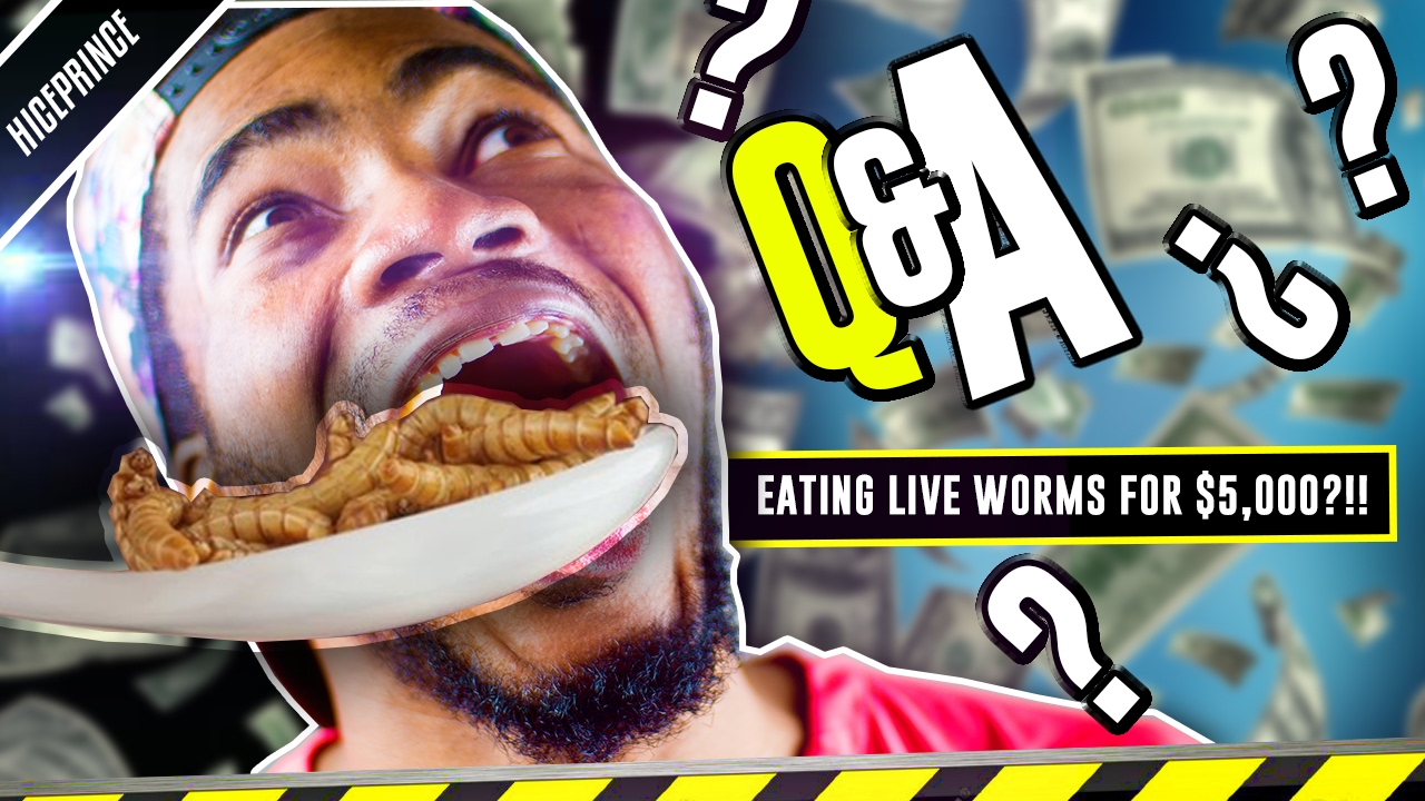 EATING LIVE WORMS FOR $5,000!!? | Q&A!!! #2 - YouTube