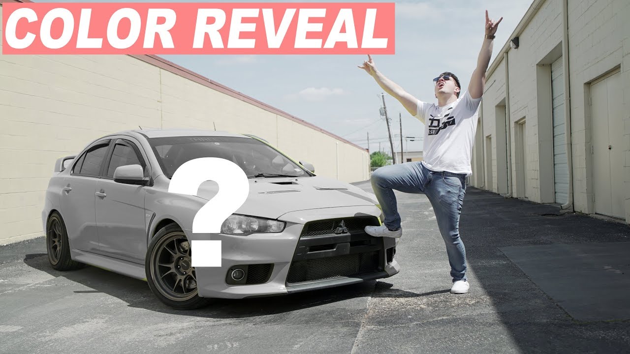 Evo X COLOR REVEAL! (a little crazier than I thought LOL) - YouTube