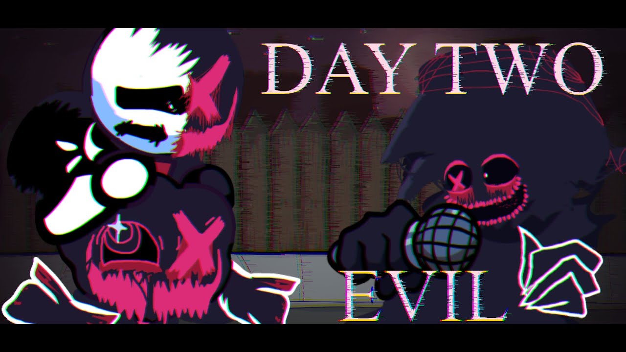 EVIL boyfriend VS spooky kids DAY TWO | FNF - corrupted crimson friday ...