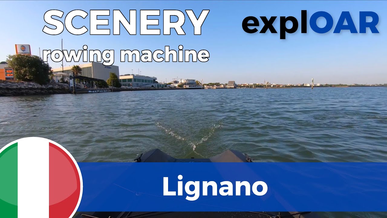 coastal rowing indoor scenery trip - Italy - Adriatic Sea - Lignano to ...