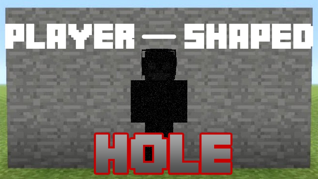 How to make a PLAYER-SHAPED hole in VANILLA Minecraft! - YouTube