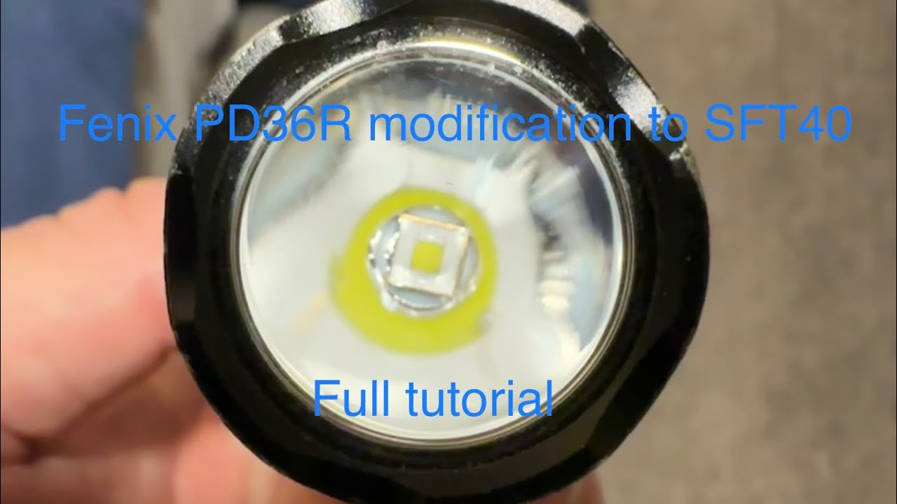 Led emitter swap Fenix Pd36r flashlight to SFT40. Full tutorial. - YouTube