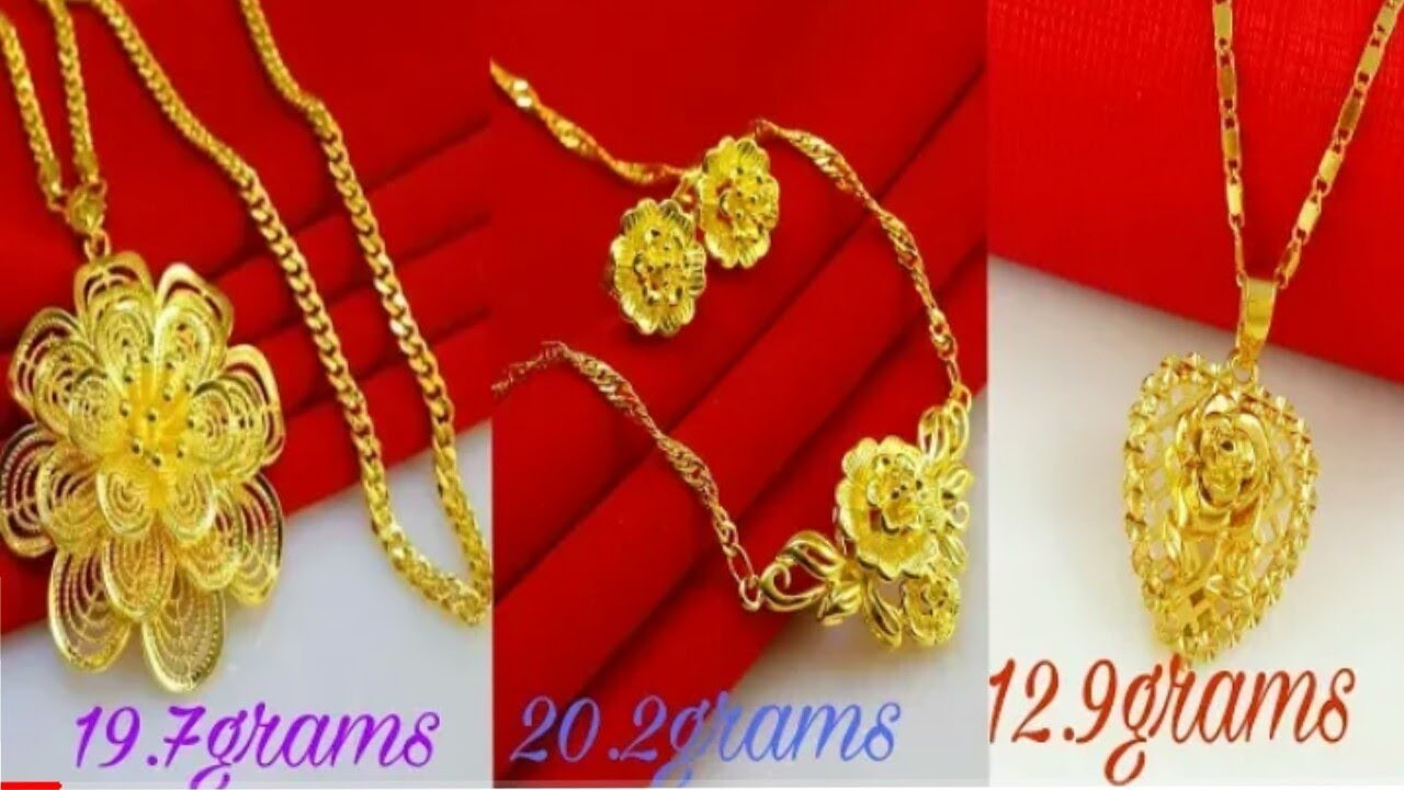 New Latest Collection Designs Pure Gold Big Pendan for Woman - YouTube