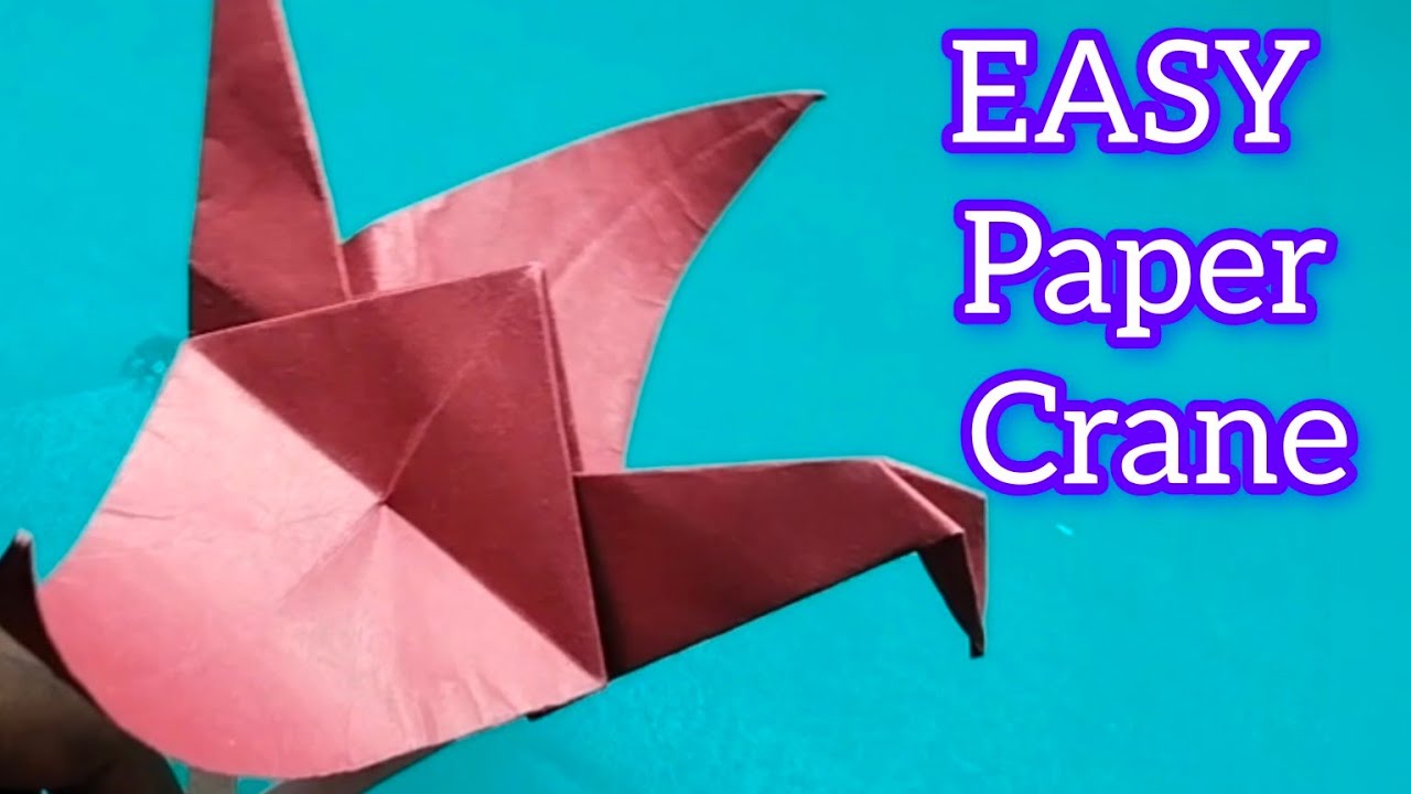 EASY Paper Crane Tutorial/FLYING paper crane Origami in 2 Minutes - YouTube