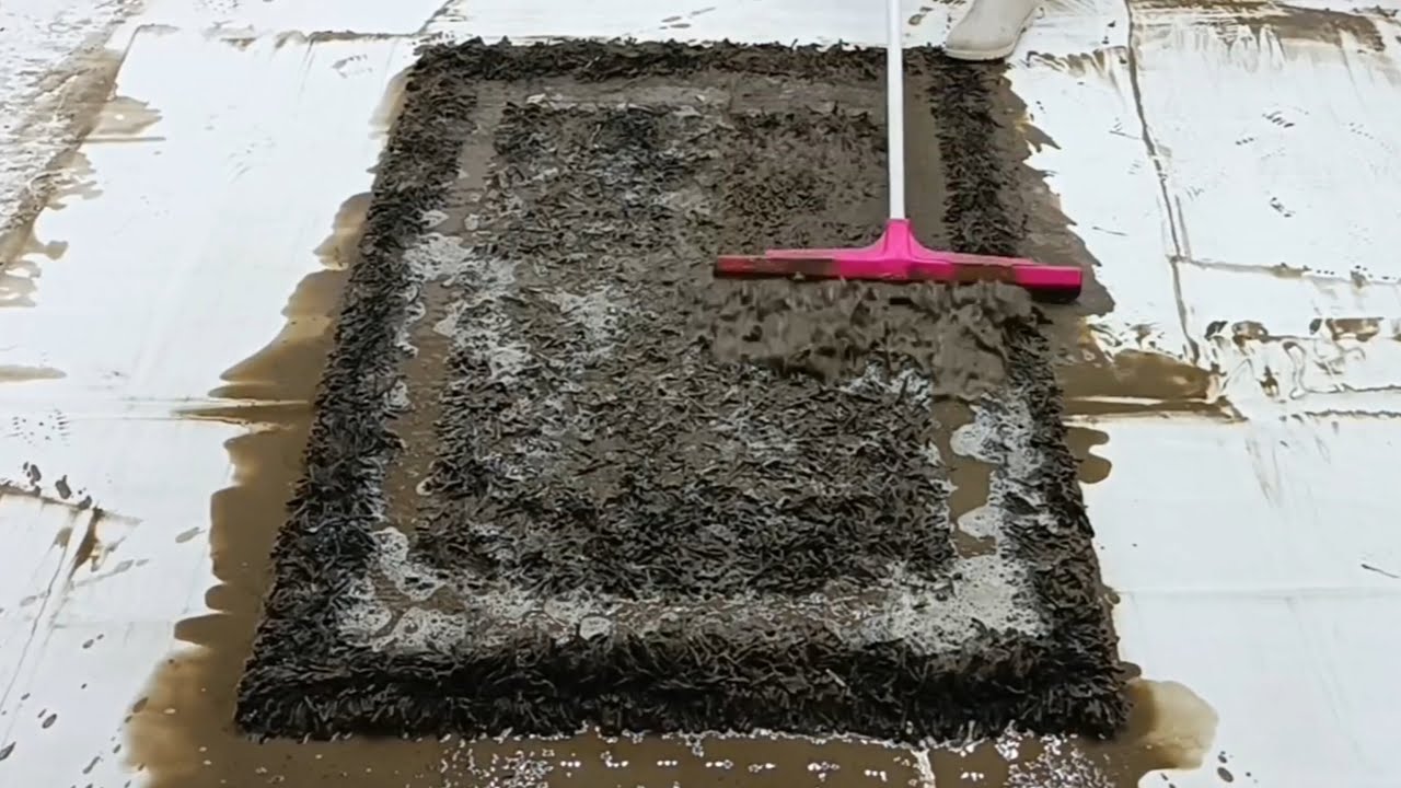 Professional sand carpet cleaning asmr satisfying time lapse - YouTube