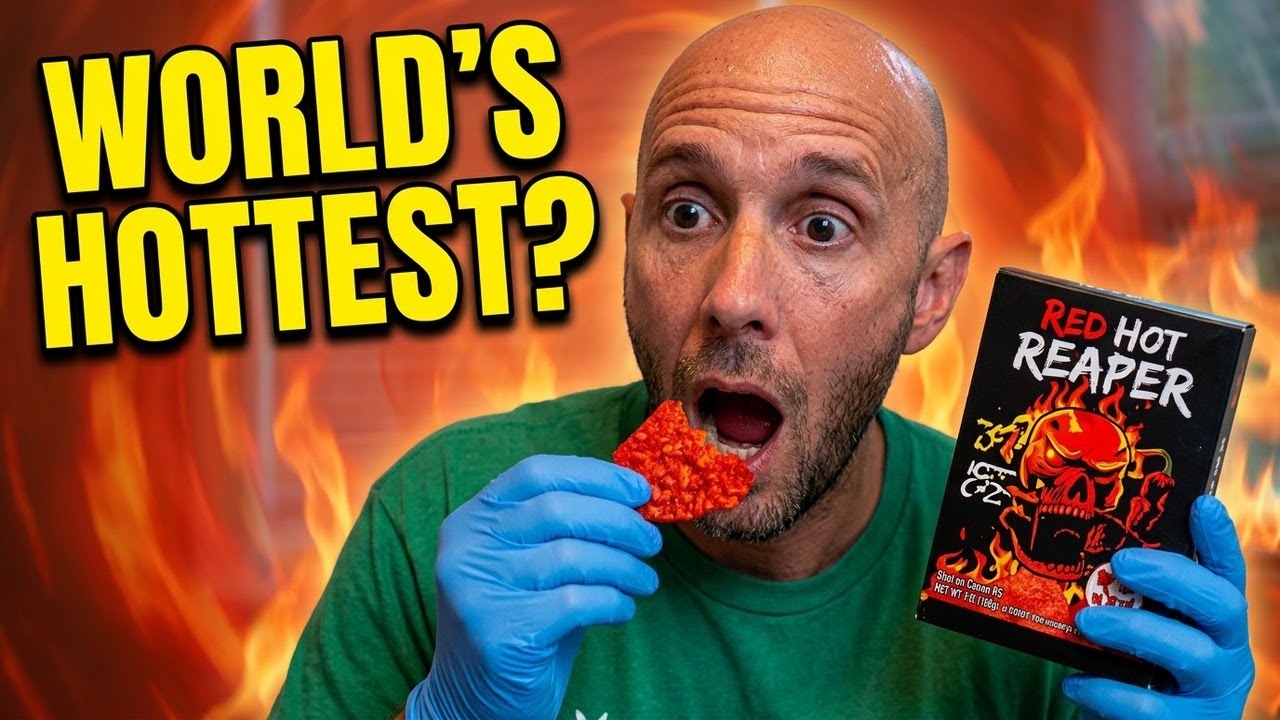 Dad Takes on the Red Hot Reaper Challenge - YouTube