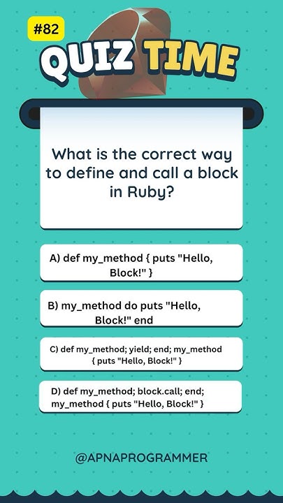 Quiz 82: Ace Ruby Programming in 30 Seconds! #quiz #ruby #shorts #codingfacts - YouTube
