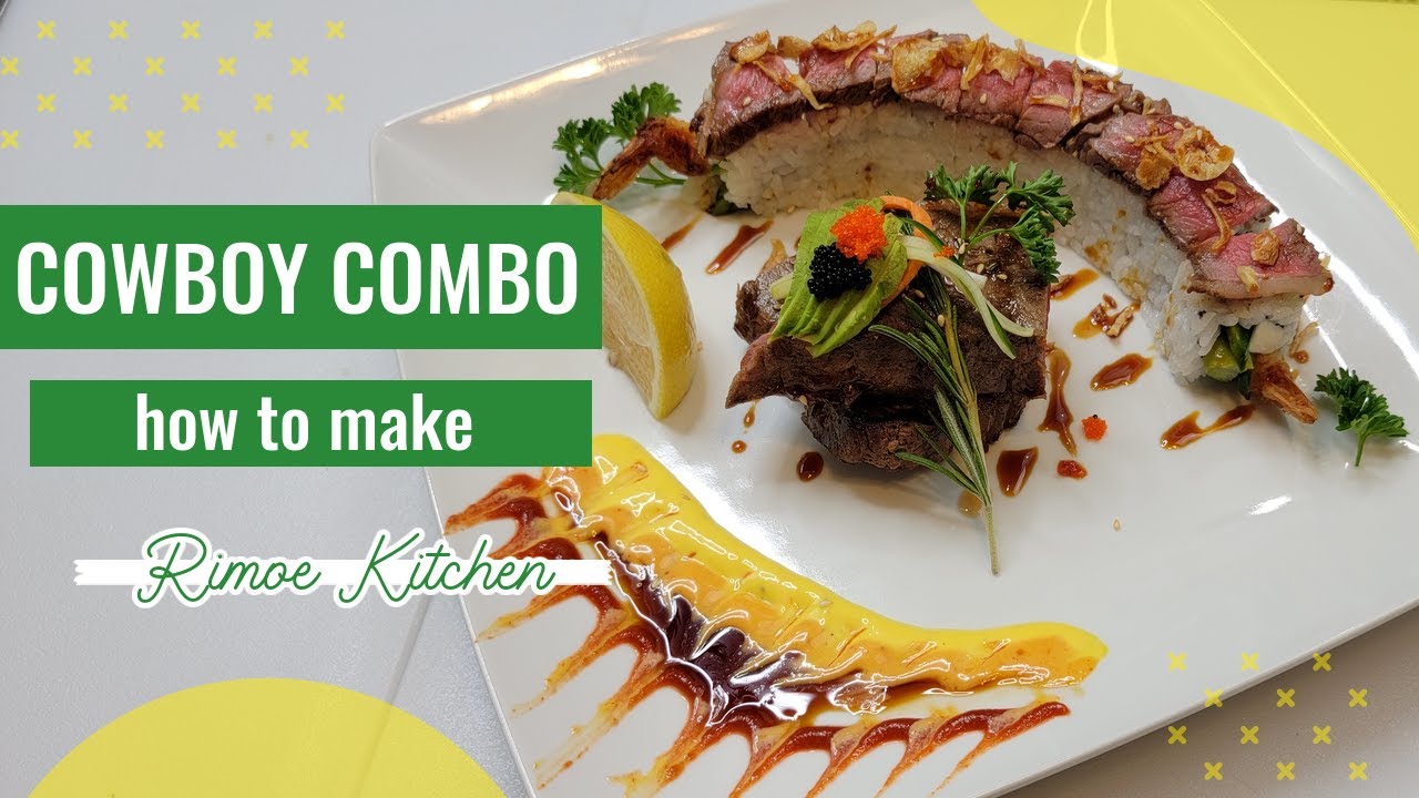 How To Make COWBOY SUSHI ROLL - Cowboy Combo with Beef Steak| sushi ...