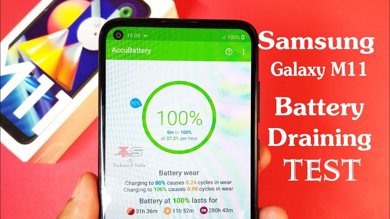 Samsung Galaxy M11 Battery Draining Test 100% - To 0% - Samsung Galaxy ...