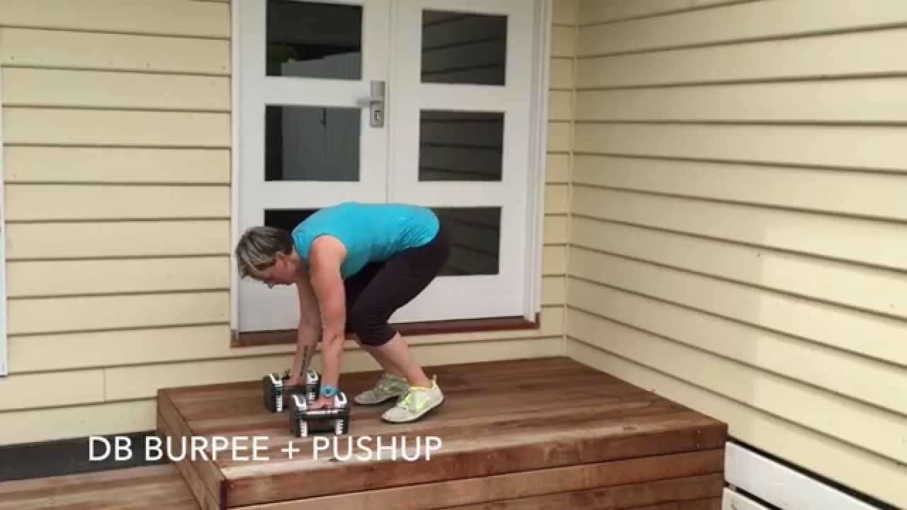 How To Do A DB Burpee + Pushup (Dumbbell Exercise) - Hillworks Online ...