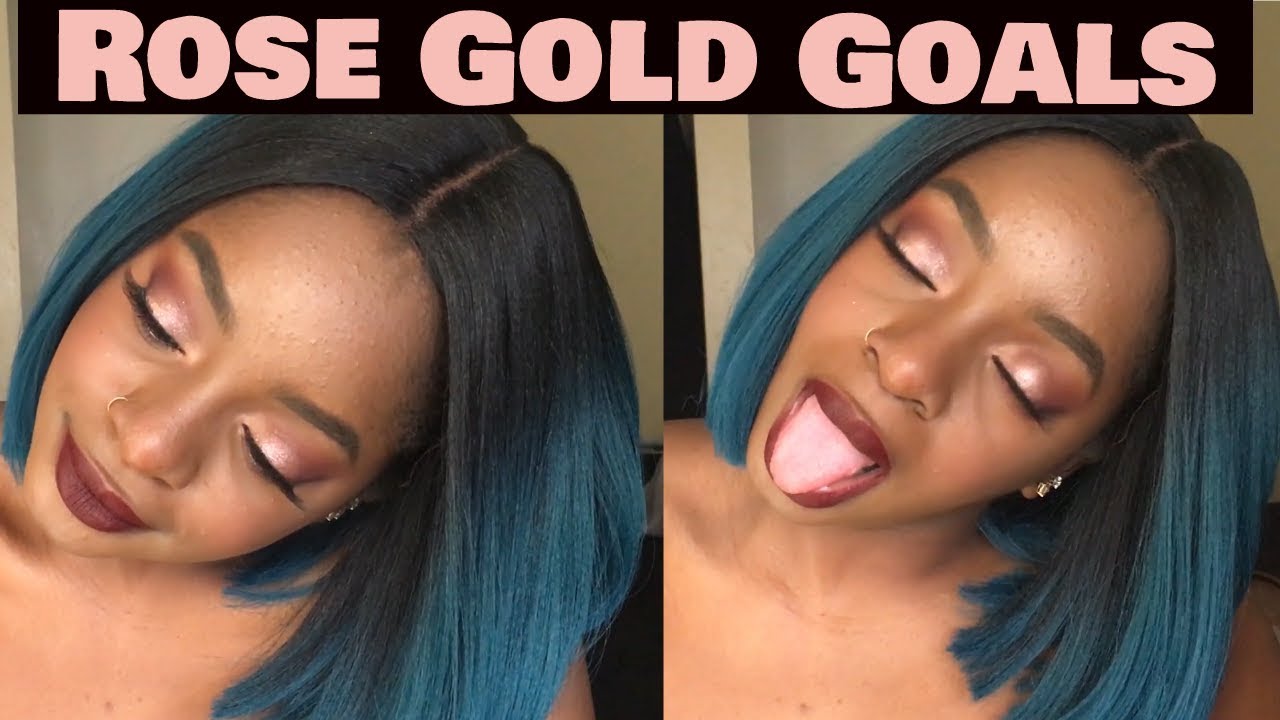 ROSE GOLDEN GLAM MAKEUP TUTORIAL! - YouTube