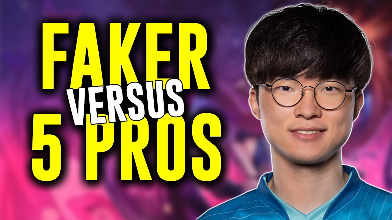 FAKER VERSUS 5 PROFESIONALES EN KOREA | PARTIDA DE 5 ESTRELLAS! ⭐⭐⭐⭐⭐ ...