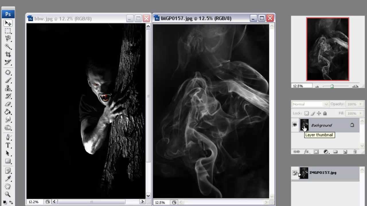 How to add Smoke made simple with a layer mask - YouTube