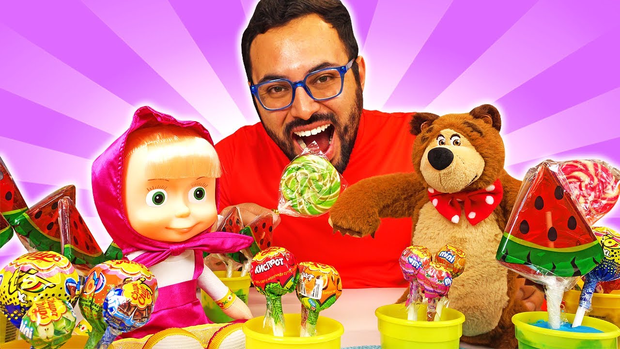 ¡Un huerto lleno de dulces! Aventuras de Masha y el Oso. Juguetes de ...