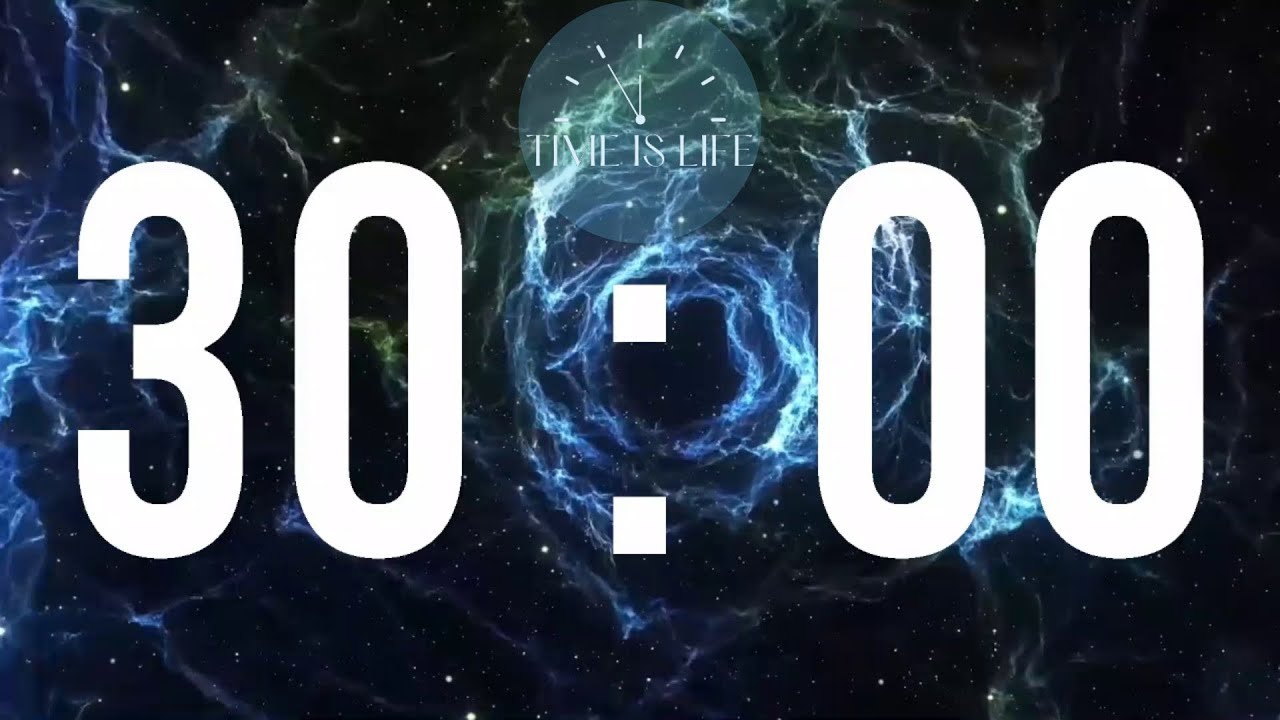 30 MINUTES *TIMER* 30min TIME CLOCK - ALARM Space Theme🪐 - YouTube