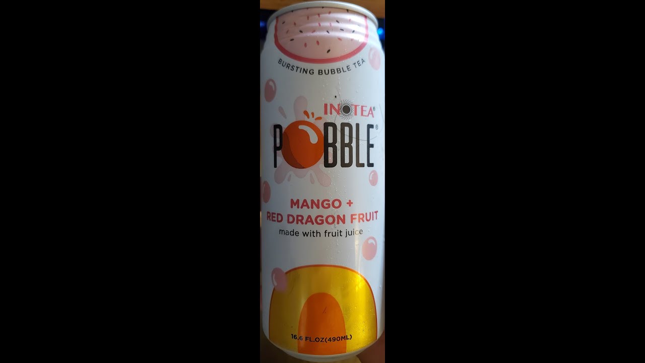 Inotea Pobble Mango+Red Dragon Fruit Bursting Bubble Tea Review - YouTube