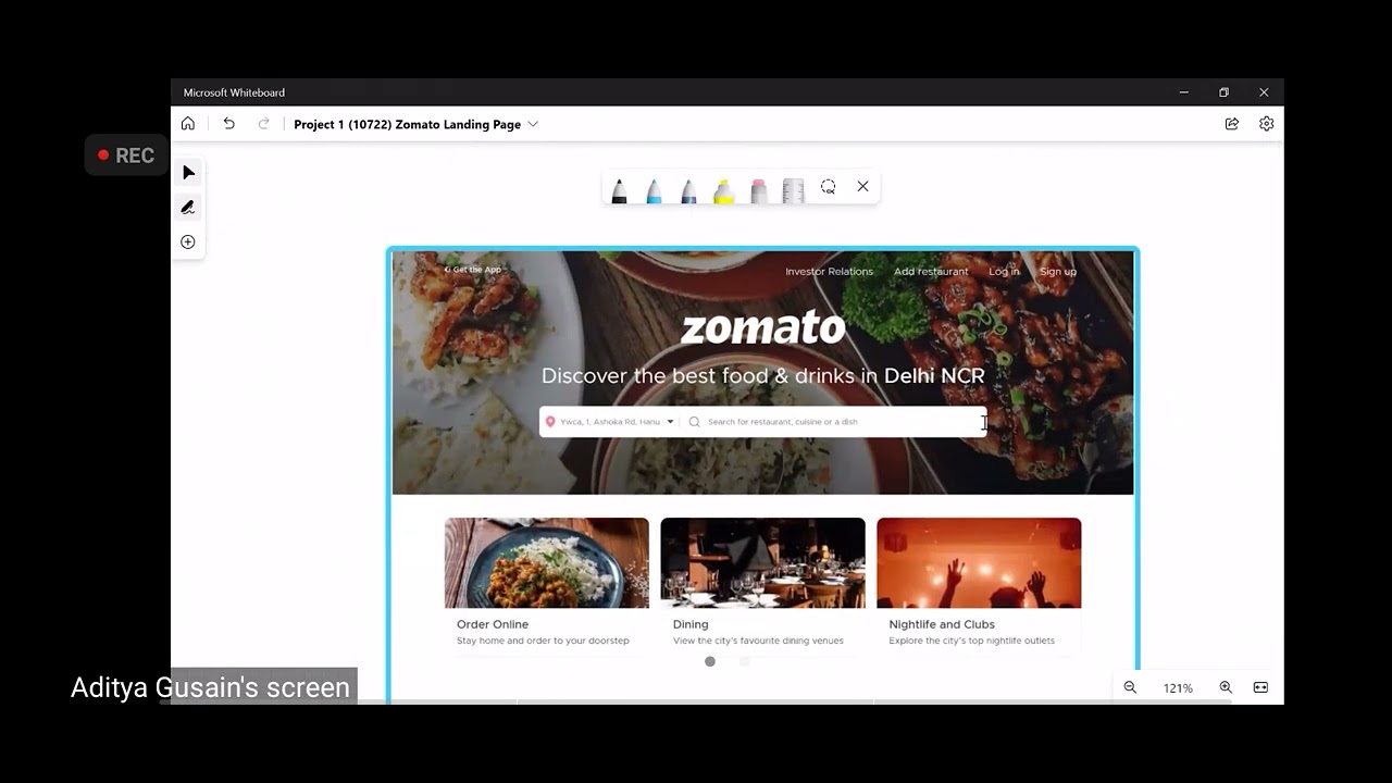 Zomato Landing Page Using Css And Html Youtube