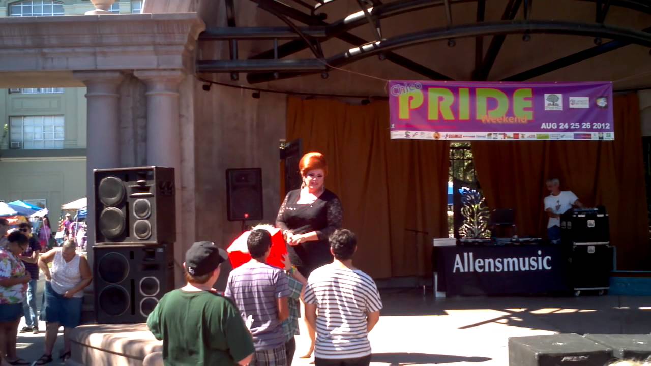 Delta Work Performing as Adele at Chico pride at City plaza - YouTube