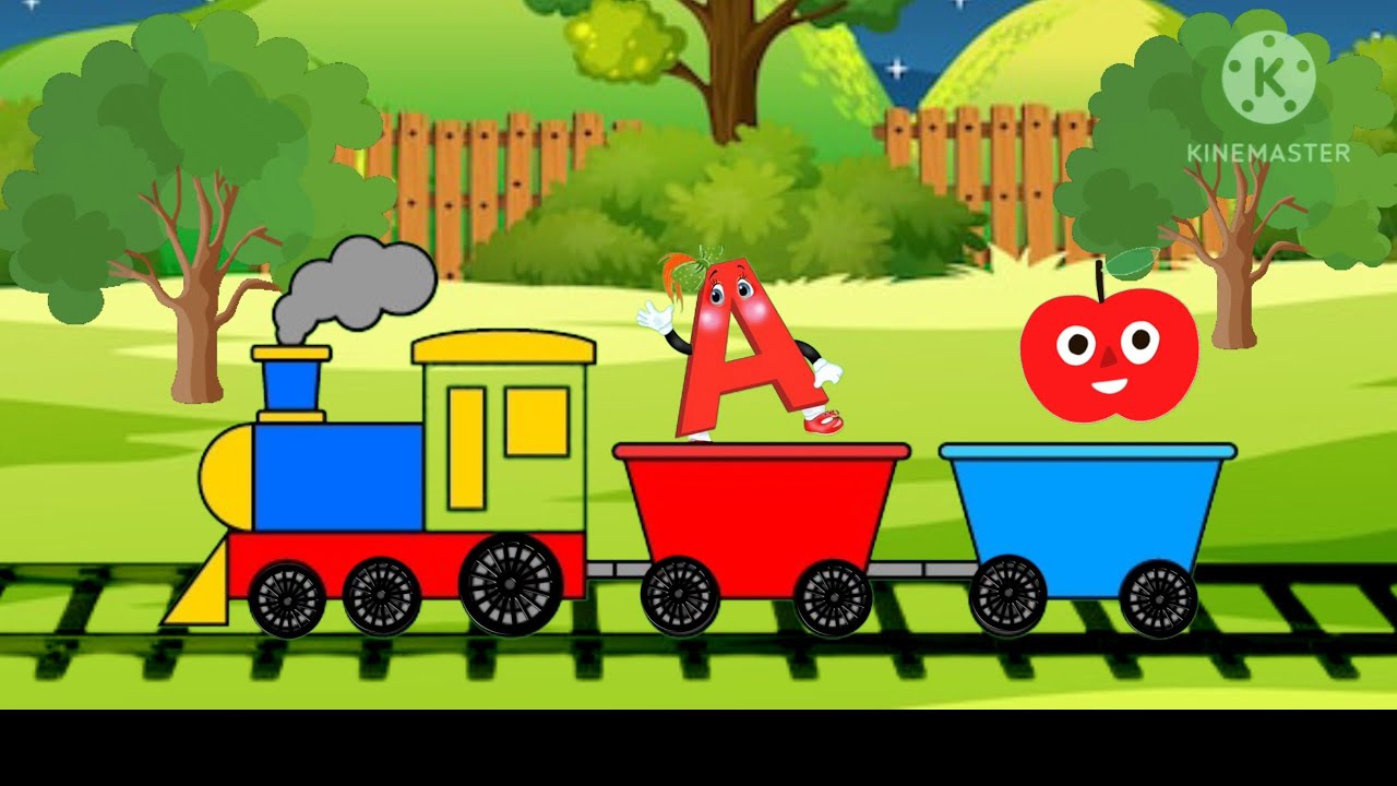 ABCD Train Cartoon | Learn Alphabets A To Z | ABC Letter Learning Video ...