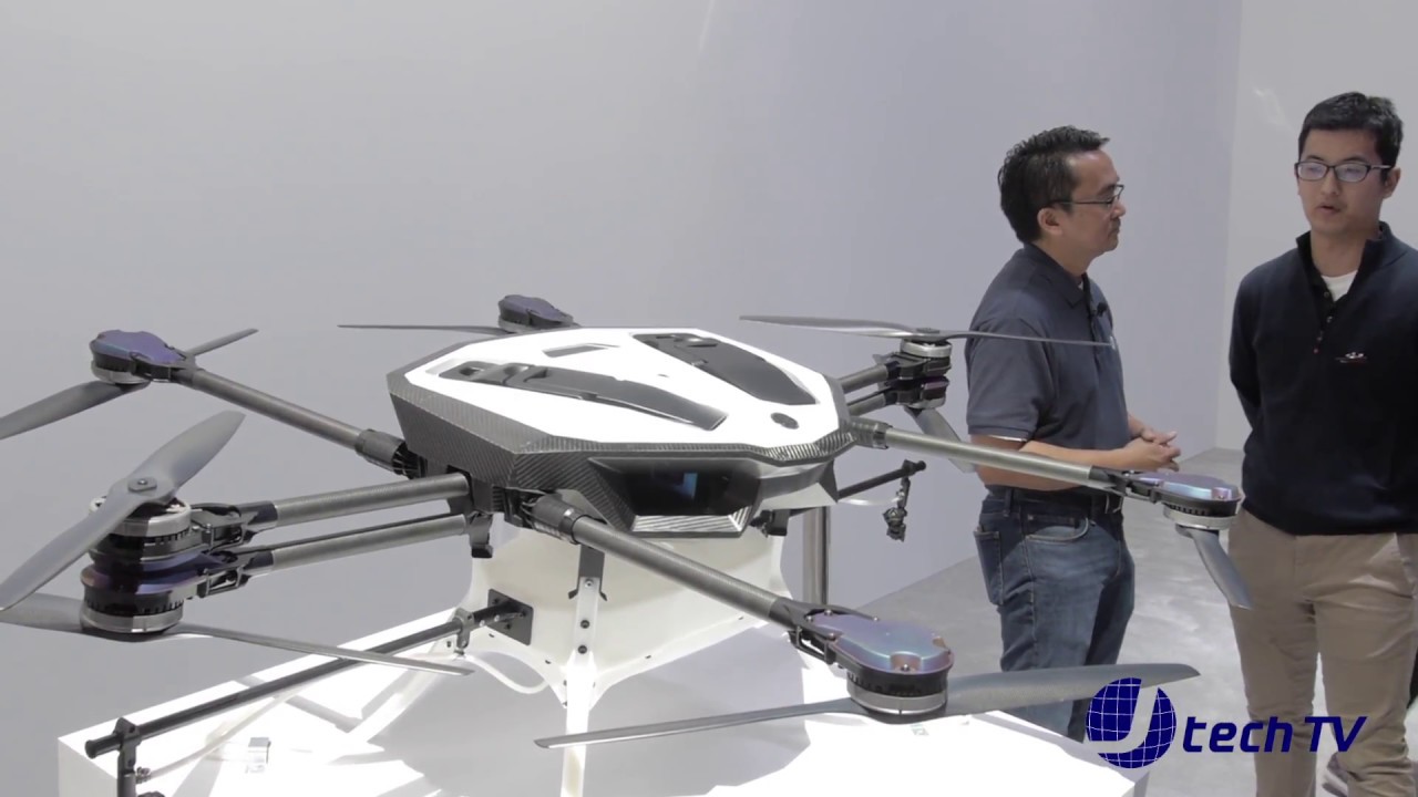 Yamaha YMR-01 Industrial Drone at CES 2018 - YouTube