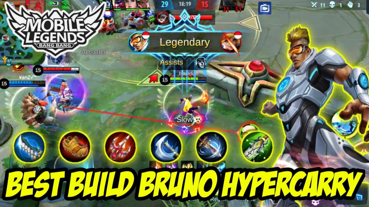 BEST BUILD BRUNO HYPERCARRY - MOBILE LEGENDS - YouTube