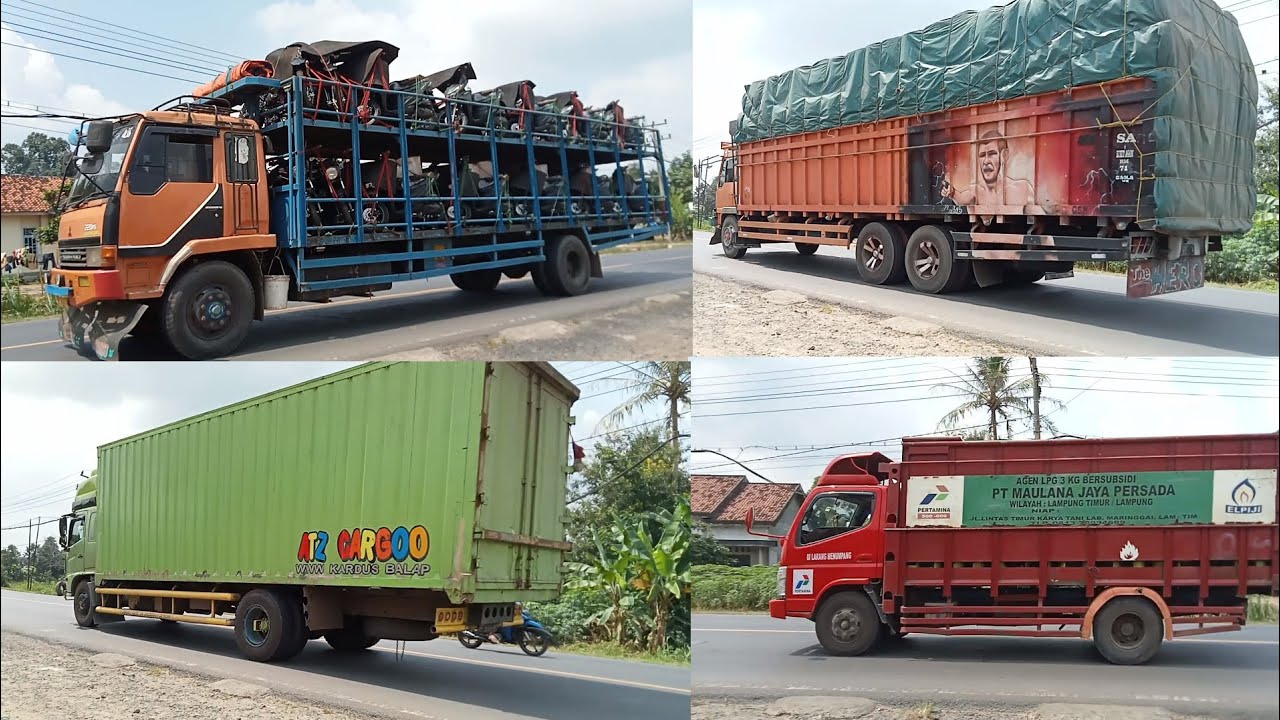 truk muatan motor, truk pertamina muatan tabung gas elpiji, truk wing ...