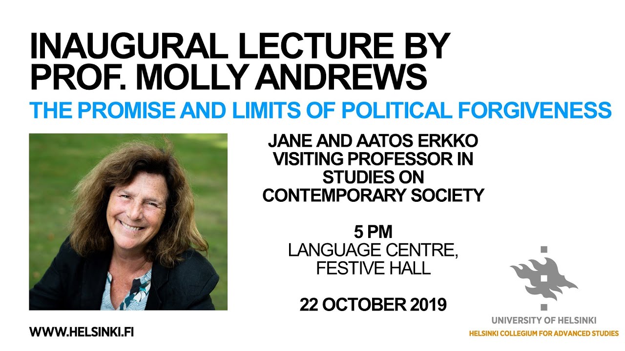 Inaugural Lecture of Erkko Visiting Professor Molly Andrews - YouTube