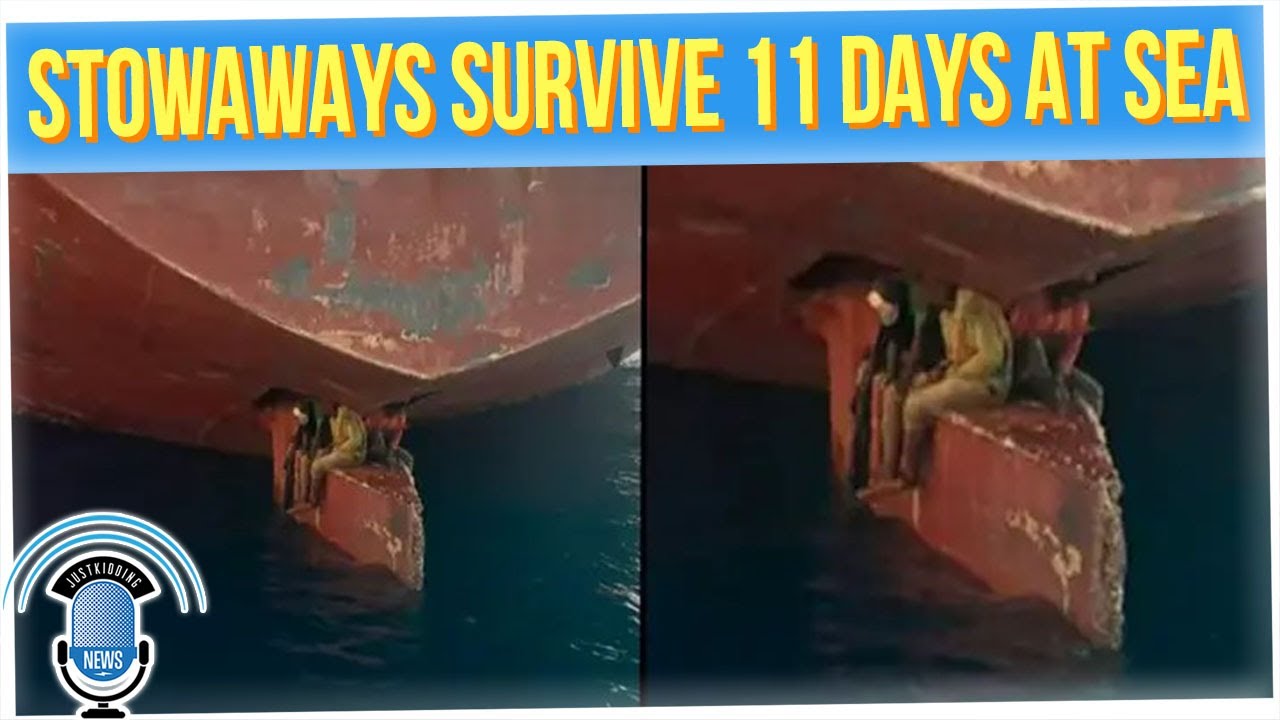 Three Stowaways Spend 11 Days on Oil Tanker Rudder Before Rescue - YouTube
