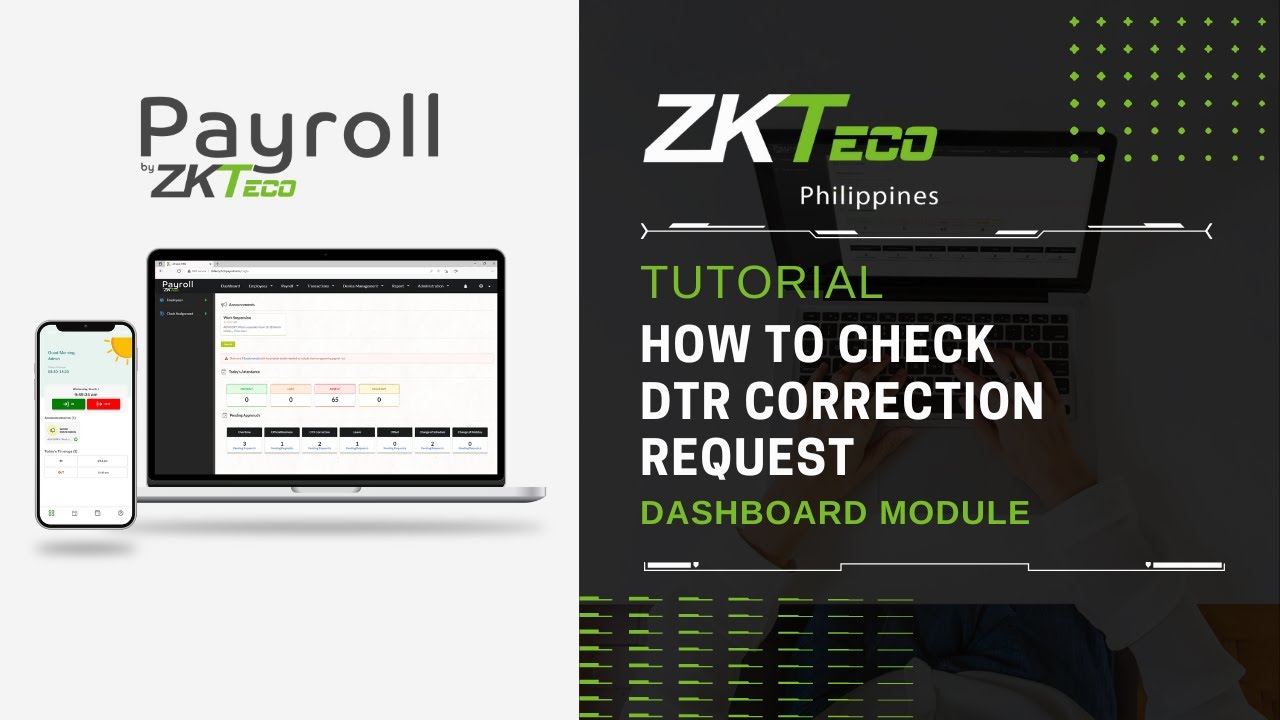 ZKPayroll - Dashboard - How to Check DTR Correction Request - YouTube