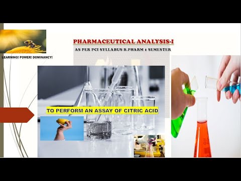 To Perform An Assay Of Citric Acid In Acid Base Titration ...