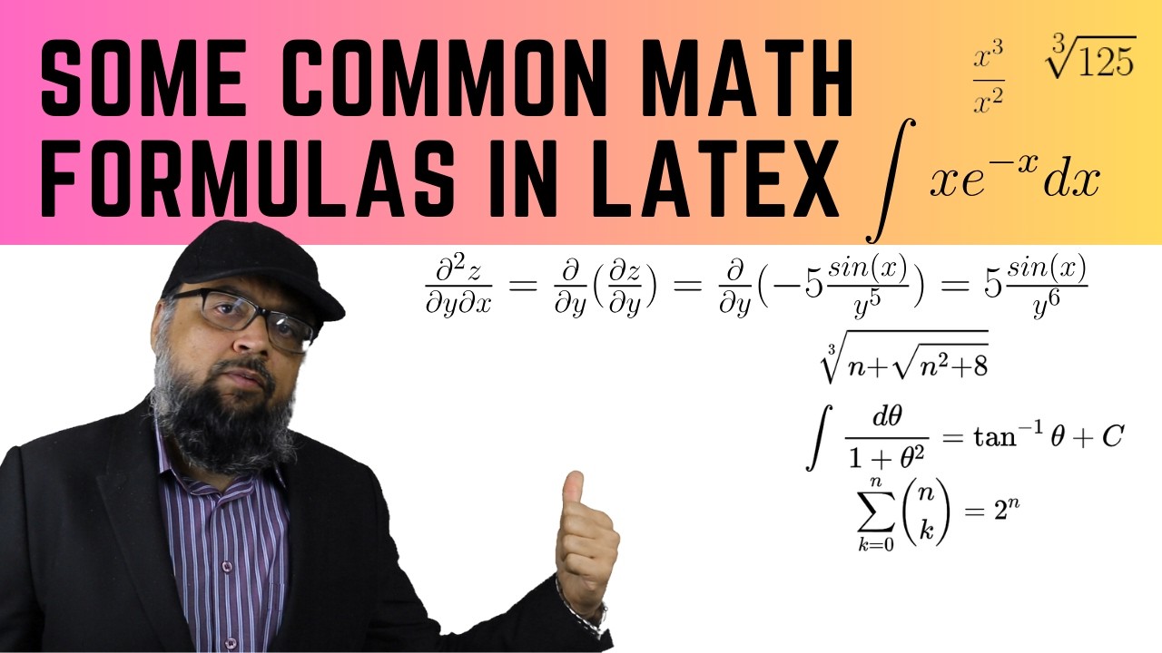 Writing Math Formulas in Latex Typesetting Software [Math in Latex ...