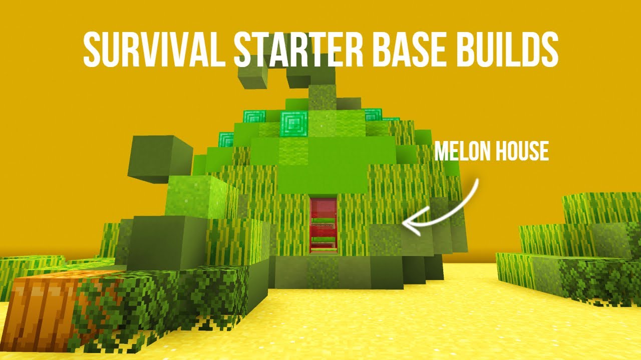 Minecraft Survival Starter Base Build Ideas - YouTube