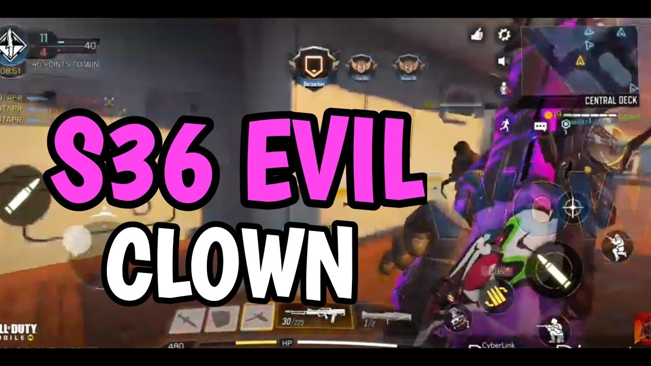 PLAYING WITH THE NEW S36 EVIL CLOWN| COD MOBILE - YouTube